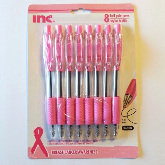 Accessories | Breast Cancer Awareness Pink Pens | Poshmark